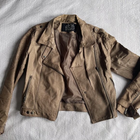 blanc noir | Jackets & Coats | Blanc Noir Collared Faux Leather Moto Jacket | Poshmark